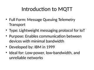 MQTT_in_IoT_Presentation internet of things | PPTX