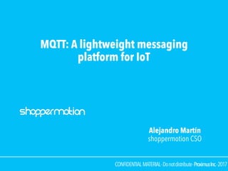 MQTT: A lightweight messaging platform for IoT | PDF