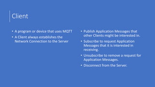 MQTT (Message Queue Telemetry Transport) | PPT