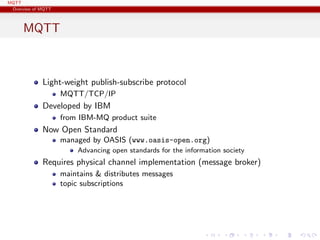 MQTT - Protocol for the Internet of Things | PDF | Internet | Computing