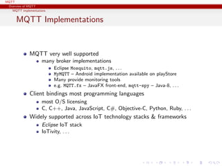 MQTT - Protocol for the Internet of Things | PDF | Internet | Computing