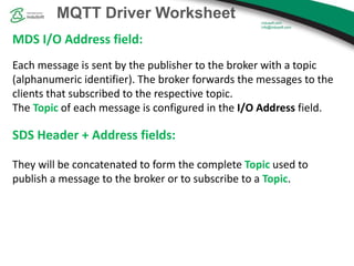 InduSoft Web Studio and MQTT for Internet of Things Applications | PPTX