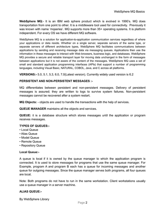 IBM MQ Basics | PDF
