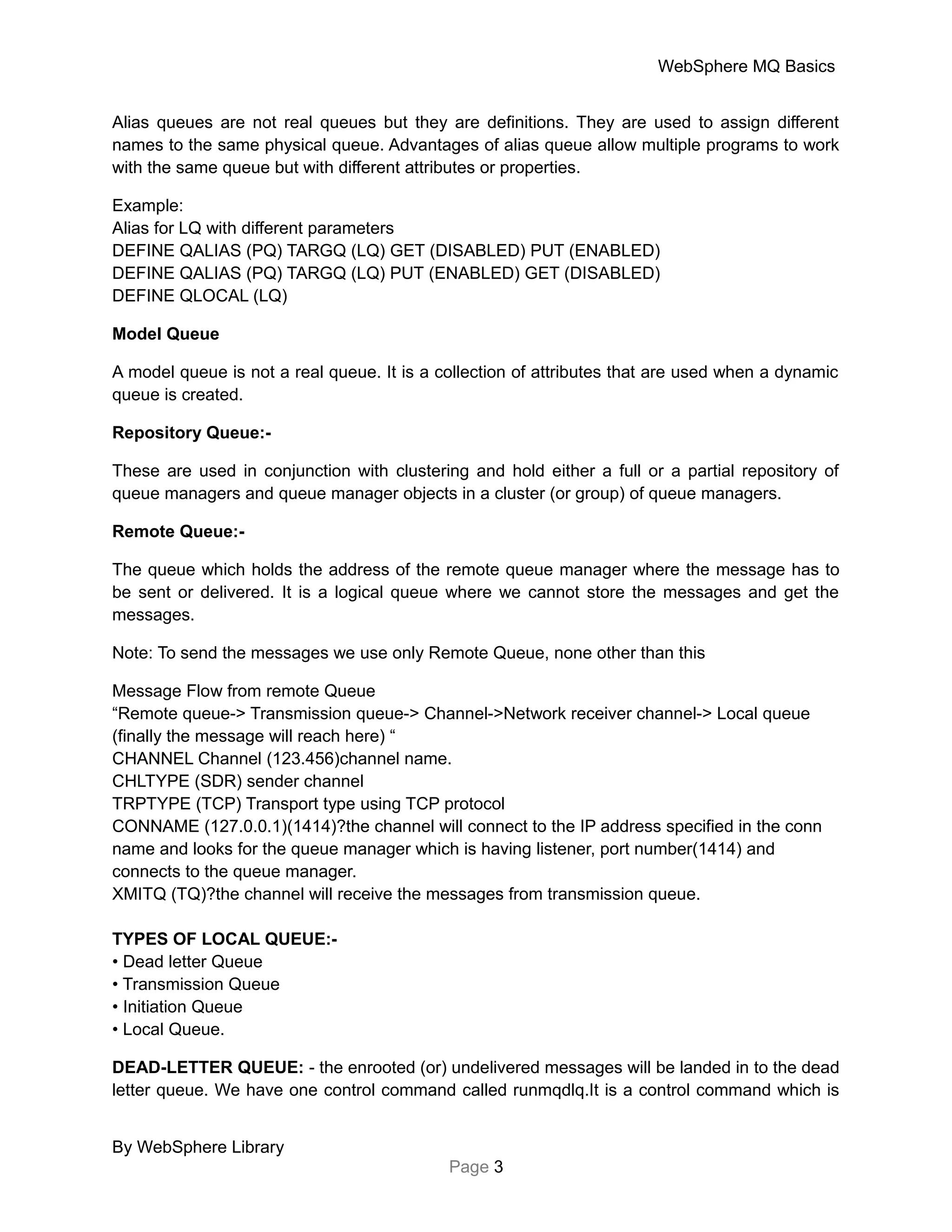 WebSphere MQ tutorial | PDF