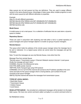 WebSphere MQ tutorial | PDF