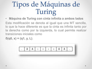 Máquinas de Turing - Tipos y Aplicaciones | PPTX