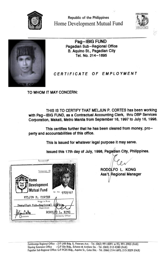 Coe_x_pag_ibig_fund_hdmf_pagadian_sub_regional_office | PDF