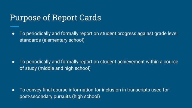 Report Card Presentation - Dec 11, 2018 | PPT