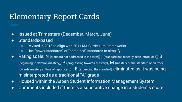 Report Card Presentation - Dec 11, 2018 | PPT