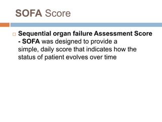 Computerised real time automatic SAPS APACHE and SOFA score calculation ...