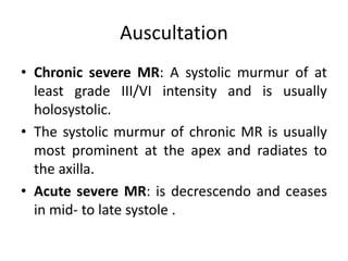 Mitral regurgitation | PPTX