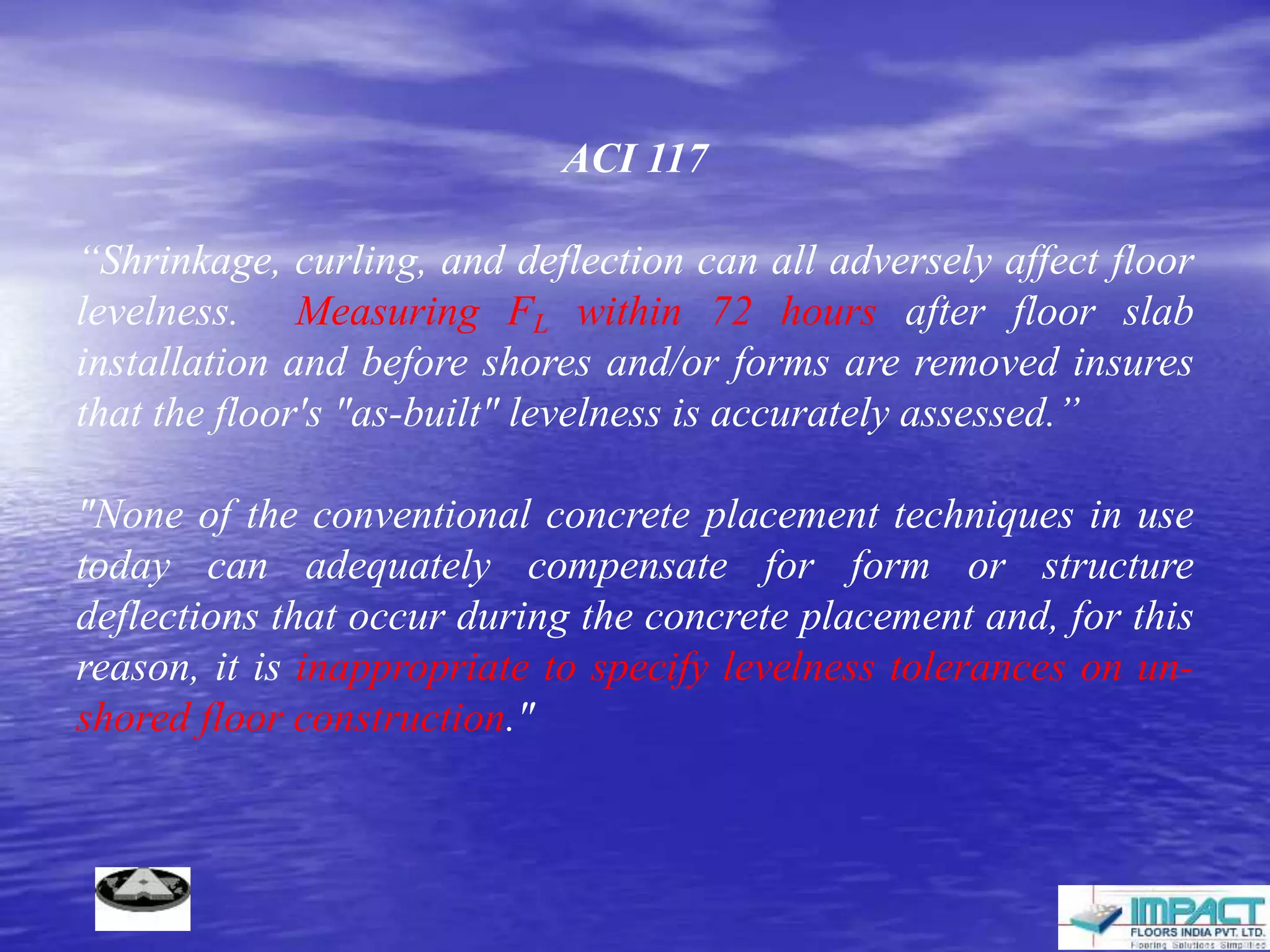Floor Flatness and Floor Levelness - Kaushal Parikh | PPTX