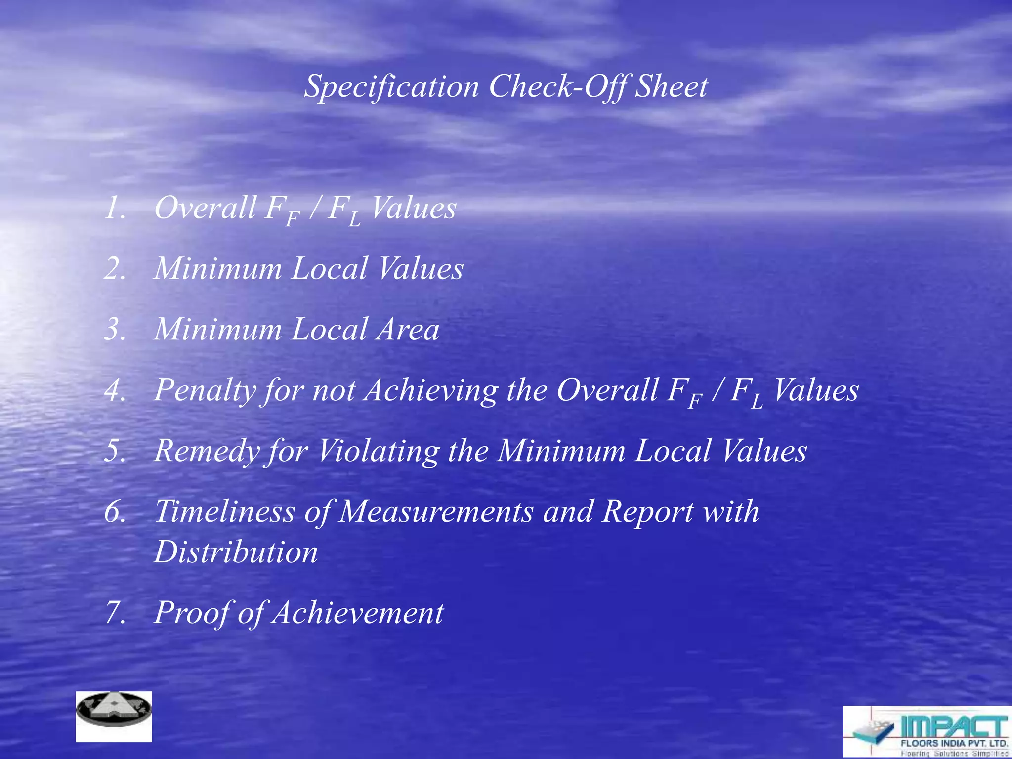 Floor Flatness and Floor Levelness - Kaushal Parikh | PPTX