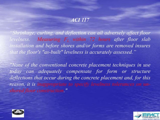 Floor Flatness and Floor Levelness - Kaushal Parikh | PPTX