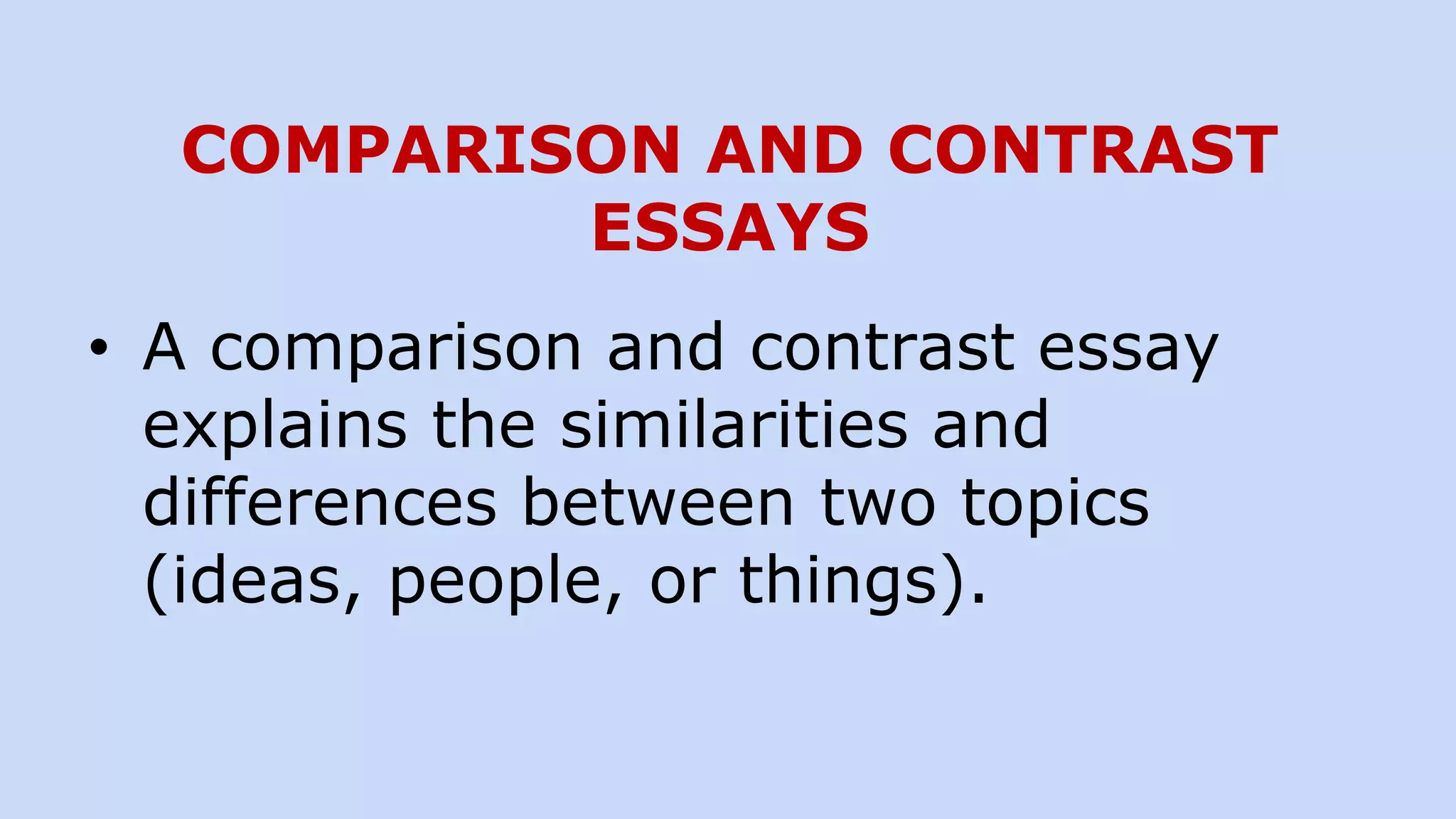 Comparison and contrast essay by Ahsan Asghar | PPTX