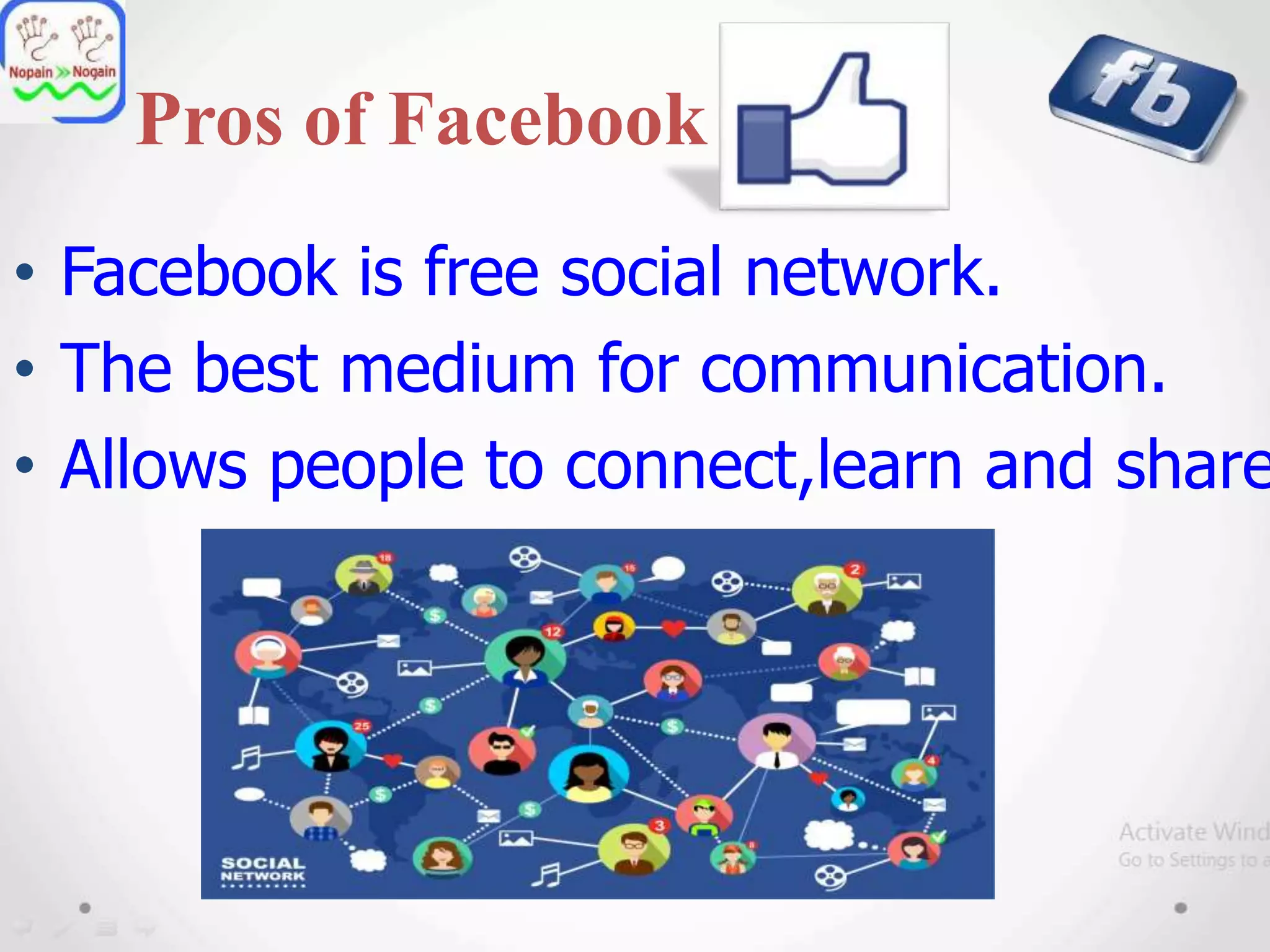Powerpoint about Facebook | PPTX