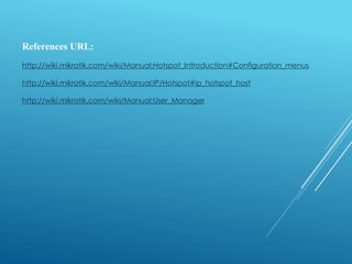 Mikrotik Hotspot User Manager | PDF
