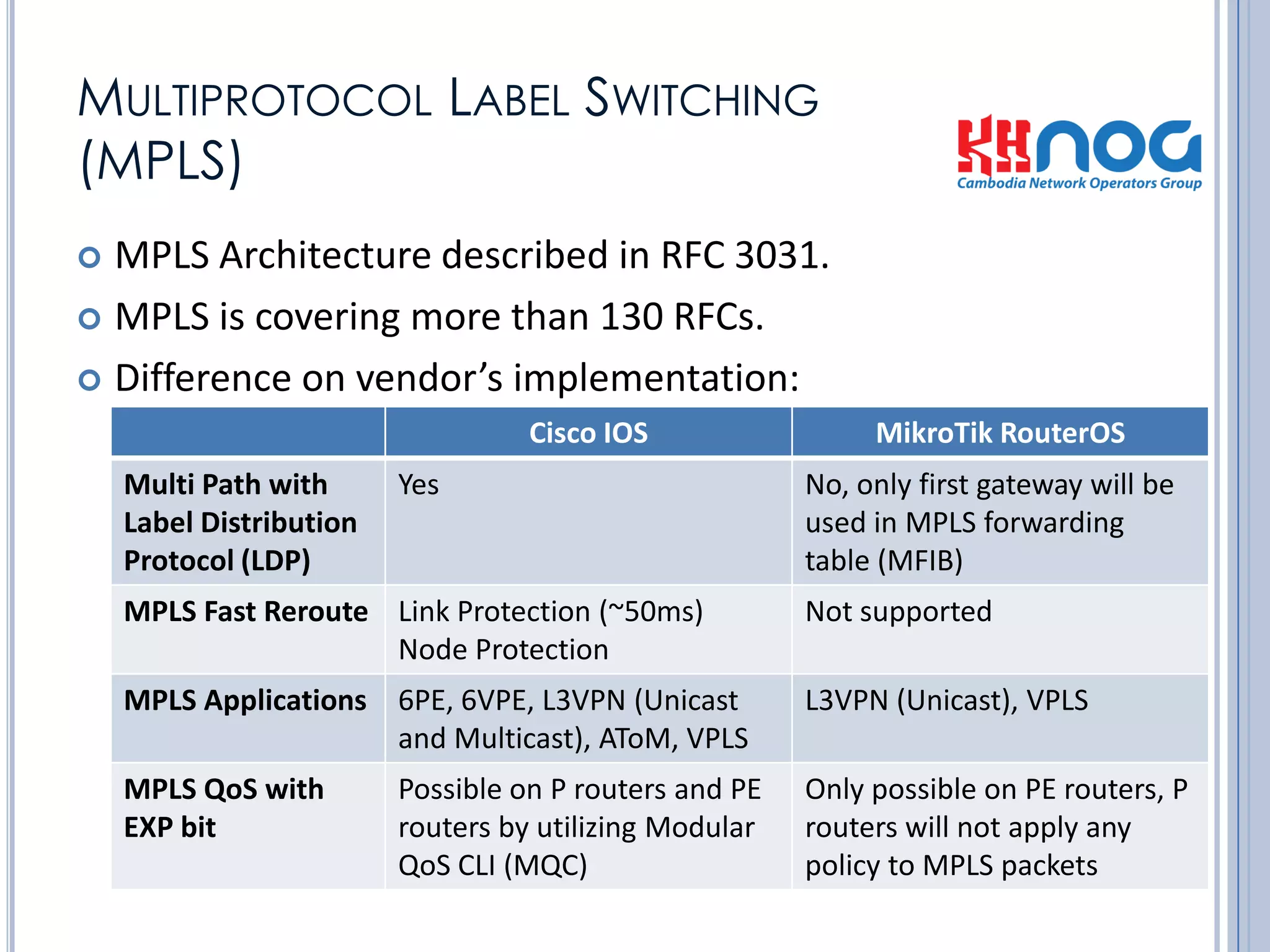 Routing Implementation - Cisco vs. Mikrotik | PDF