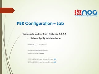 Policy Based Routing (PBR) | PDF
