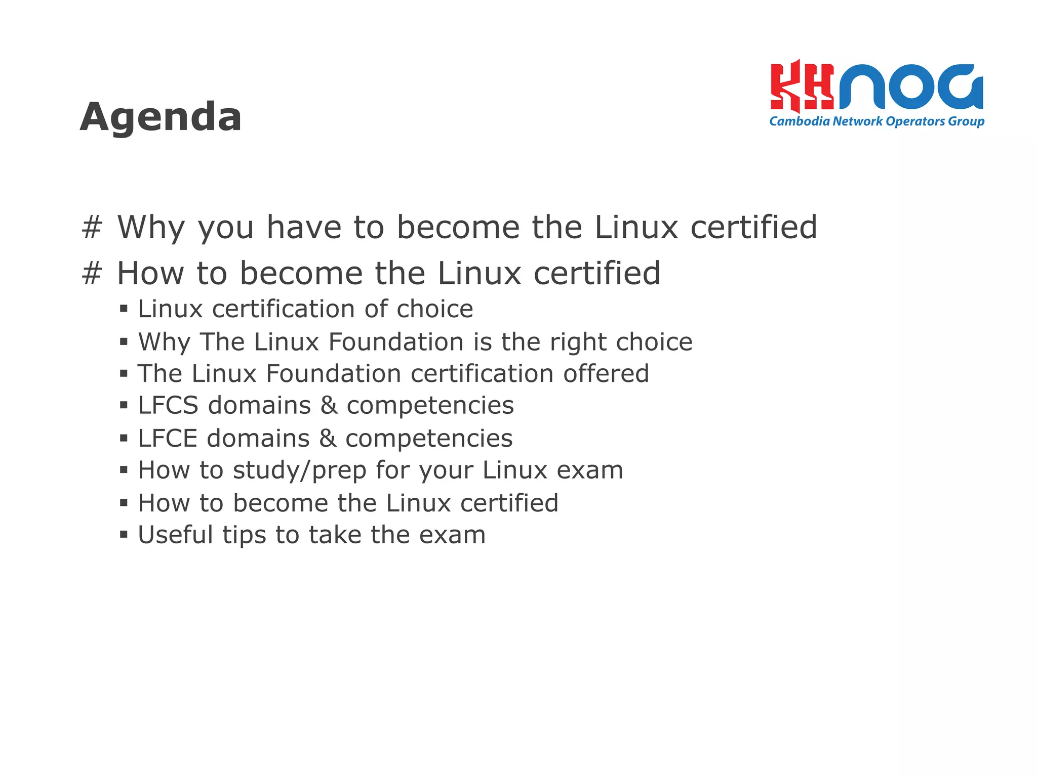 Why / How to become the Linux certified | PPT