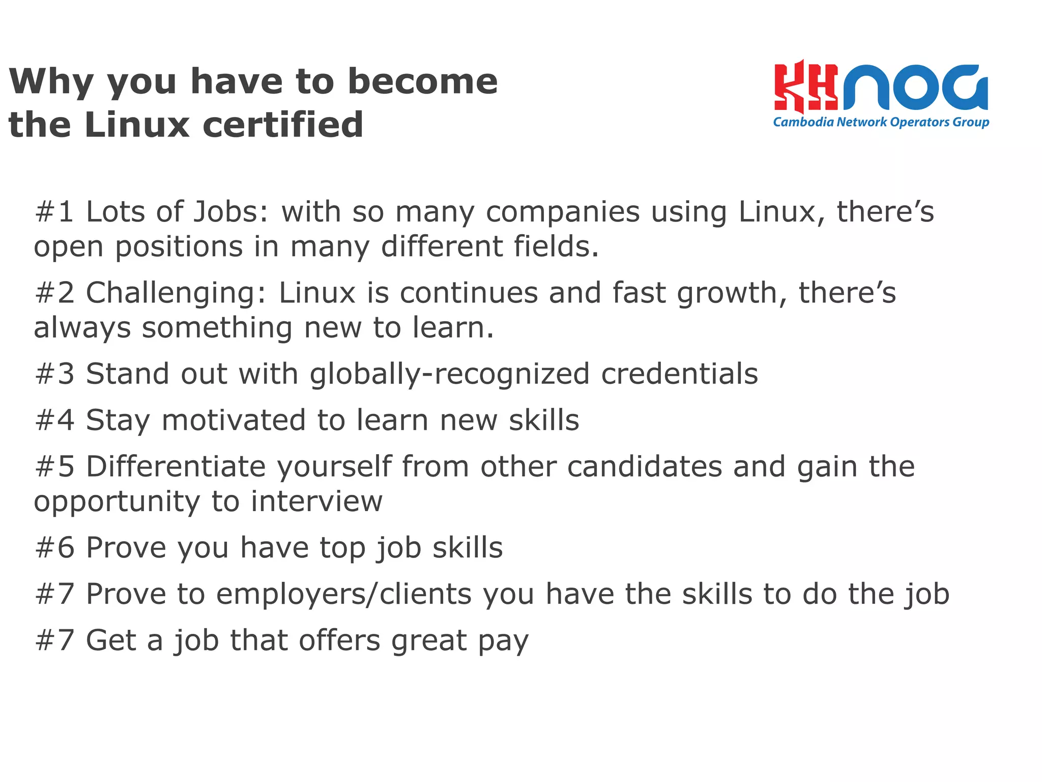 Why / How to become the Linux certified | PPT