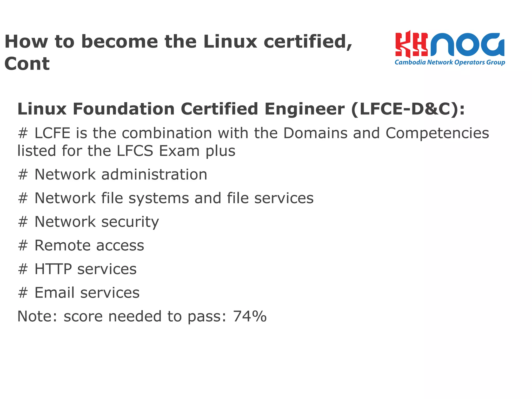 Why / How to become the Linux certified | PPT