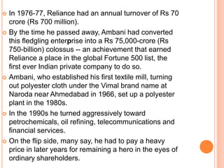 Mr. dhirubhai ambani | PPT