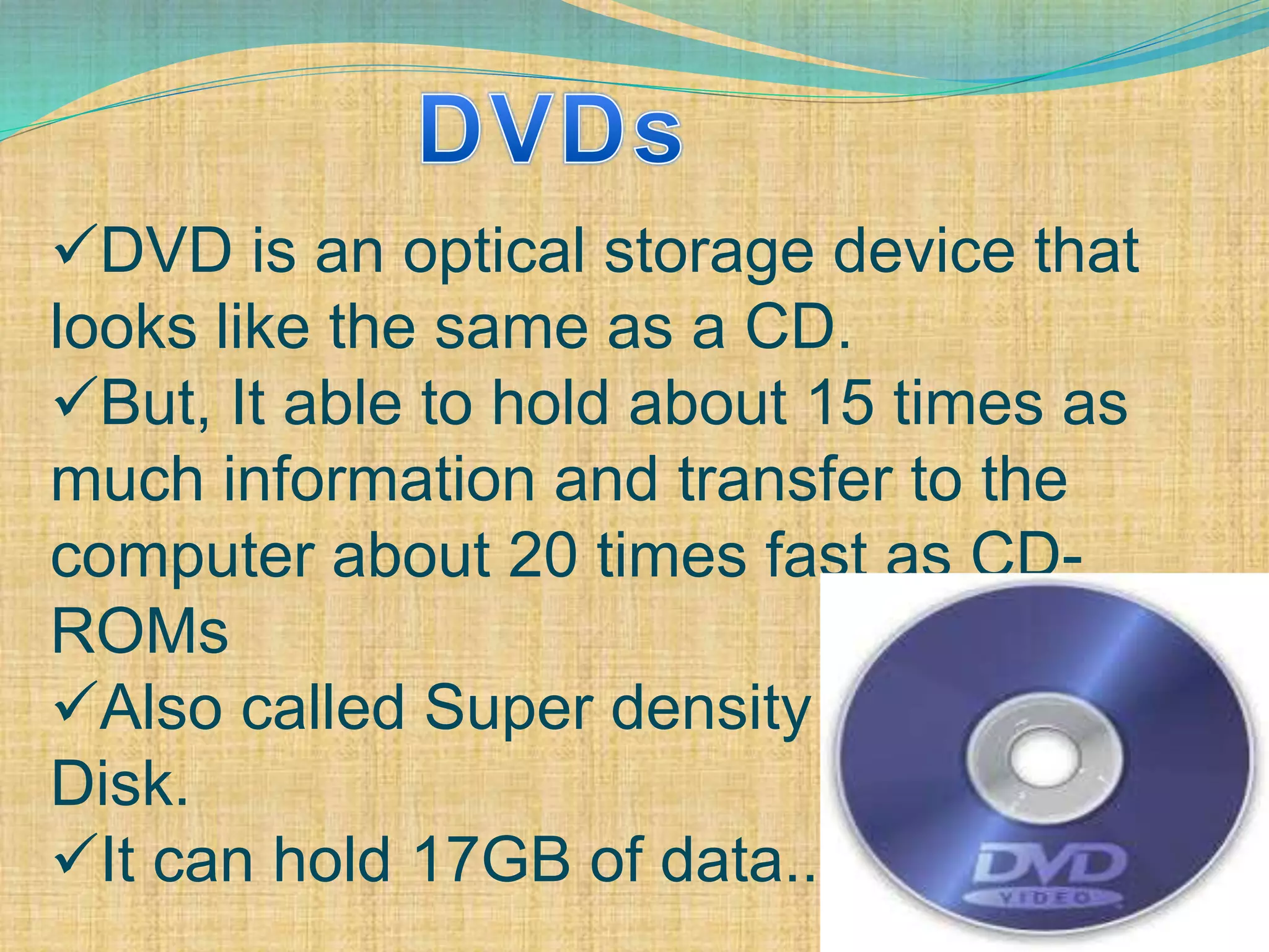PPT on Auxiliary Storage Devices | PPTX
