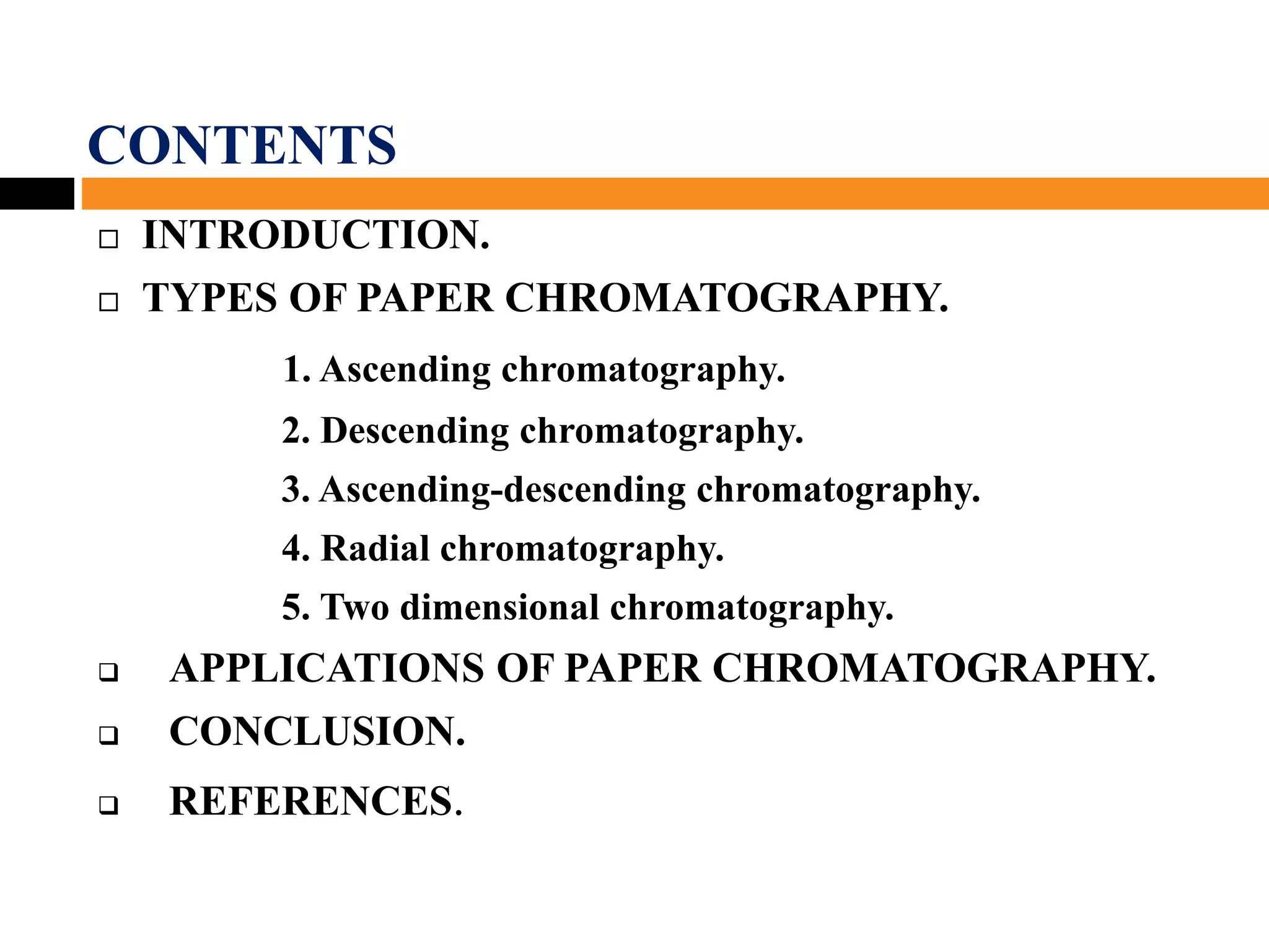 Types of paper chromatography | PPTX | Chemistry | Science
