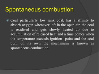 SPONTANEOUS COMBUSTION IN COAL WITH REFERENCE TO JHARIA AREA | PDF