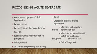 Mitral Regurgitation in Rheumatic Heart Disease | PPT