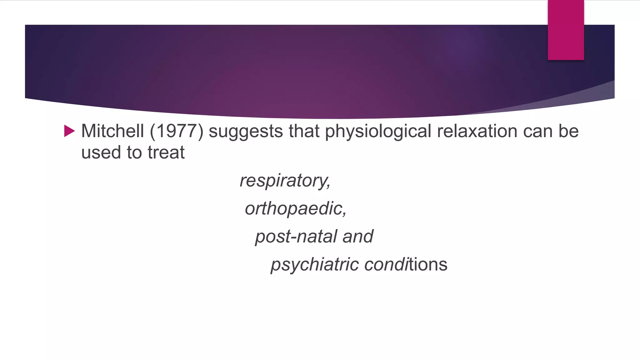 MITCHELL’S RELAXATION TECHNIQUE | PDF