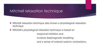MITCHELL’S RELAXATION TECHNIQUE | PDF