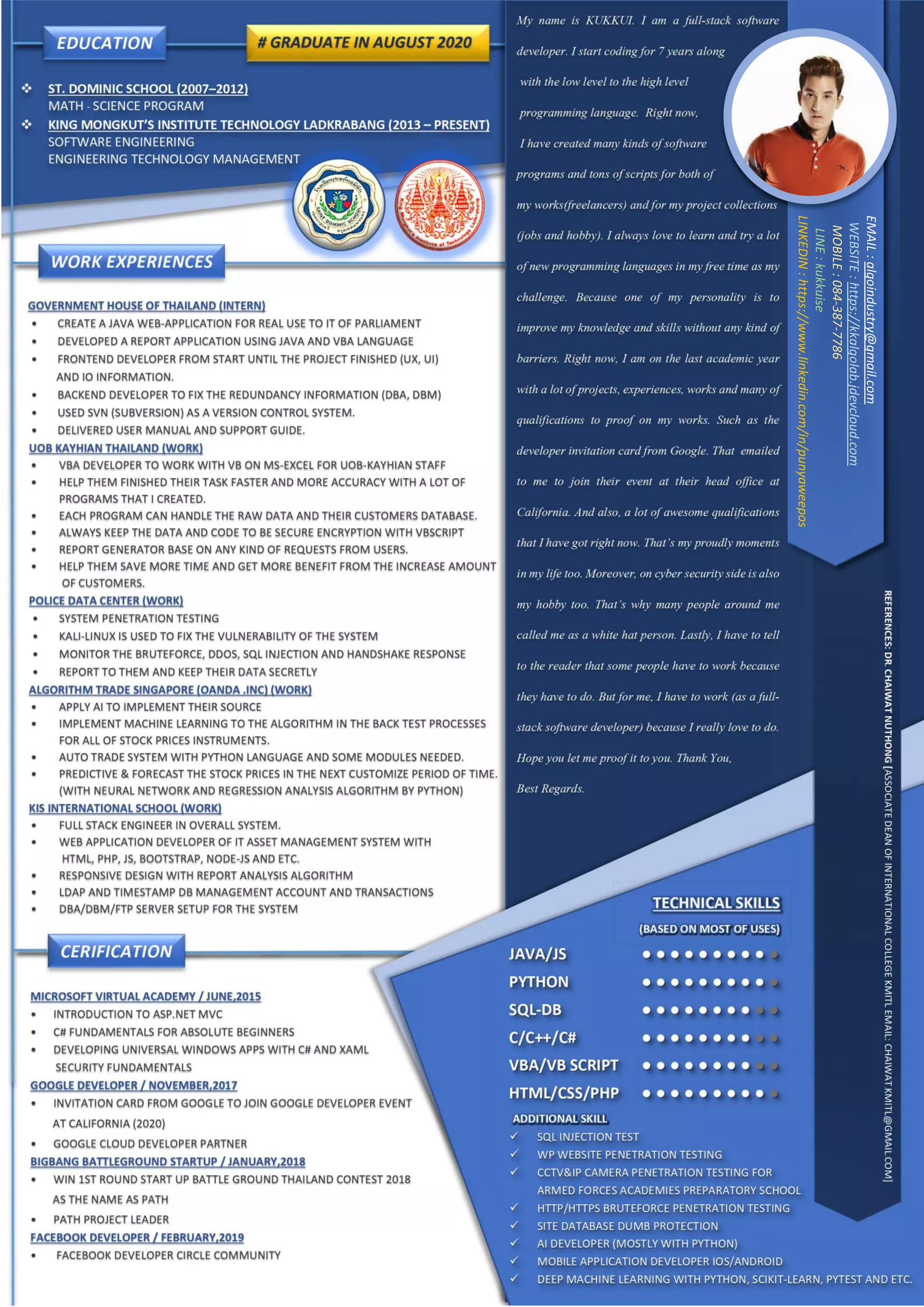 Mr.Punyawee Posri / Resume | PDF