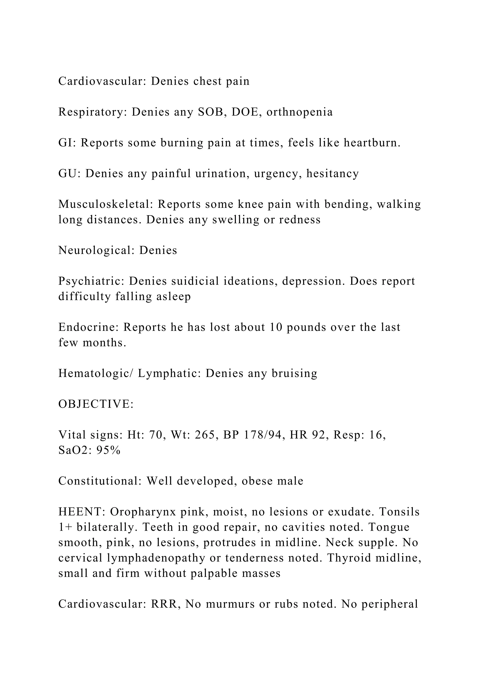 Mr. Brown is a 65 year old African American male who presents to.docx