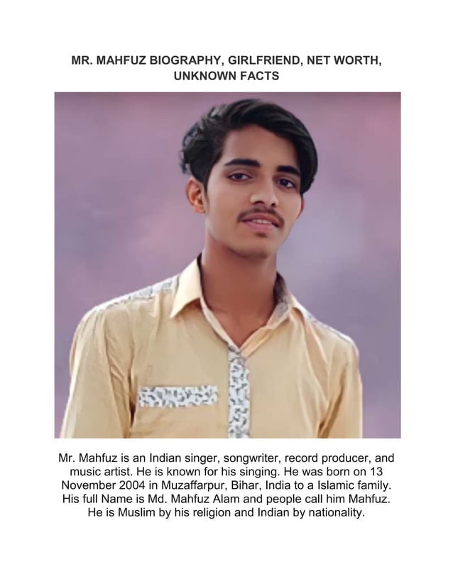 Mr. Mahfuz 2023 Biography | DOCX
