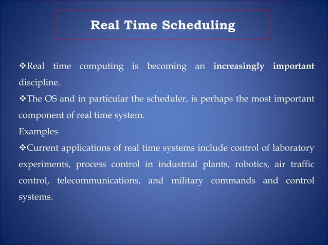 CS 23 Operating System Design Principles_MULTIPROCESSOR AND REAL TIME SCHEDULING | PPT