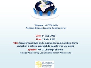 Mr. G. Charanjit Sharma_Harm reduction for PWID and counseling needs_14 ...