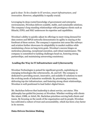 Mr. Kumar Bachchan: Cybersecurity Innovation at Niveshan Technologies | The Enterprise World | PDF