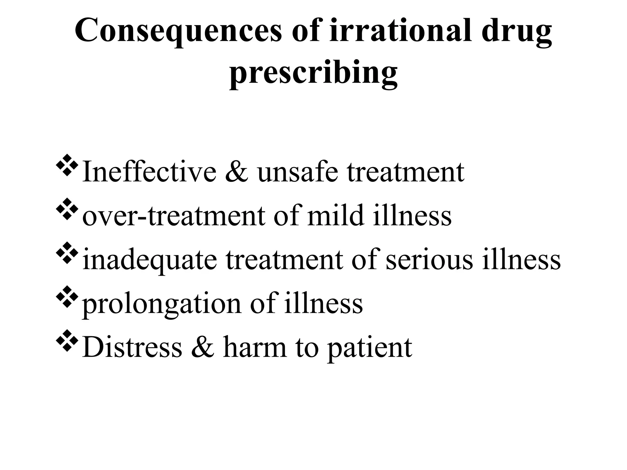Rational and irrational drug use and prescribing | PPTX