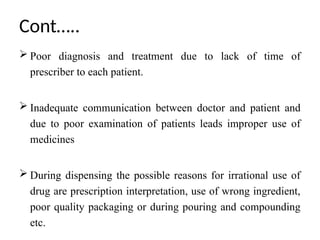 Rational and irrational drug use and prescribing | PPT