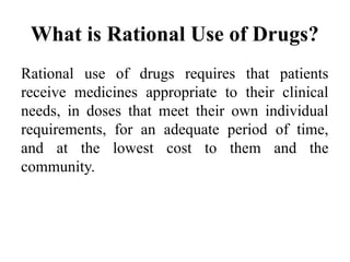 Rational and irrational drug use and prescribing | PPTX