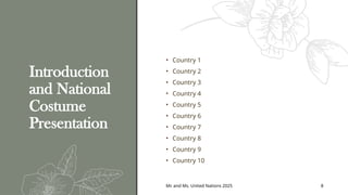 Sample Mr. and Ms. United Nations 2025 Program | PPTX