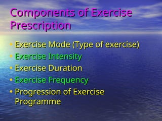 (Mr. CHENG 1)Principles of Exercise Prescription.principle of exercise ...
