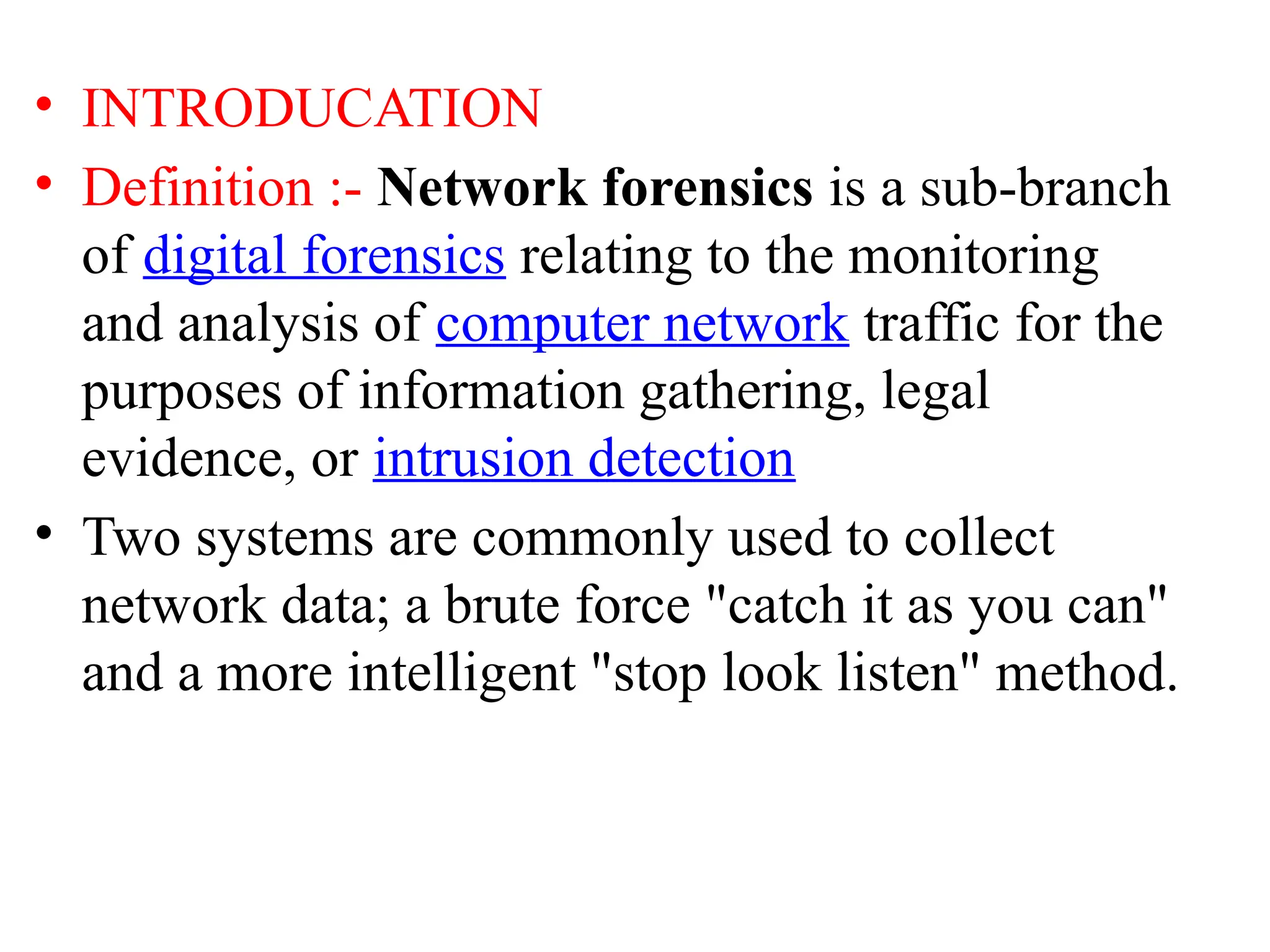 Network Forensics: Concepts, Methodologies, Tools, and Legal ...