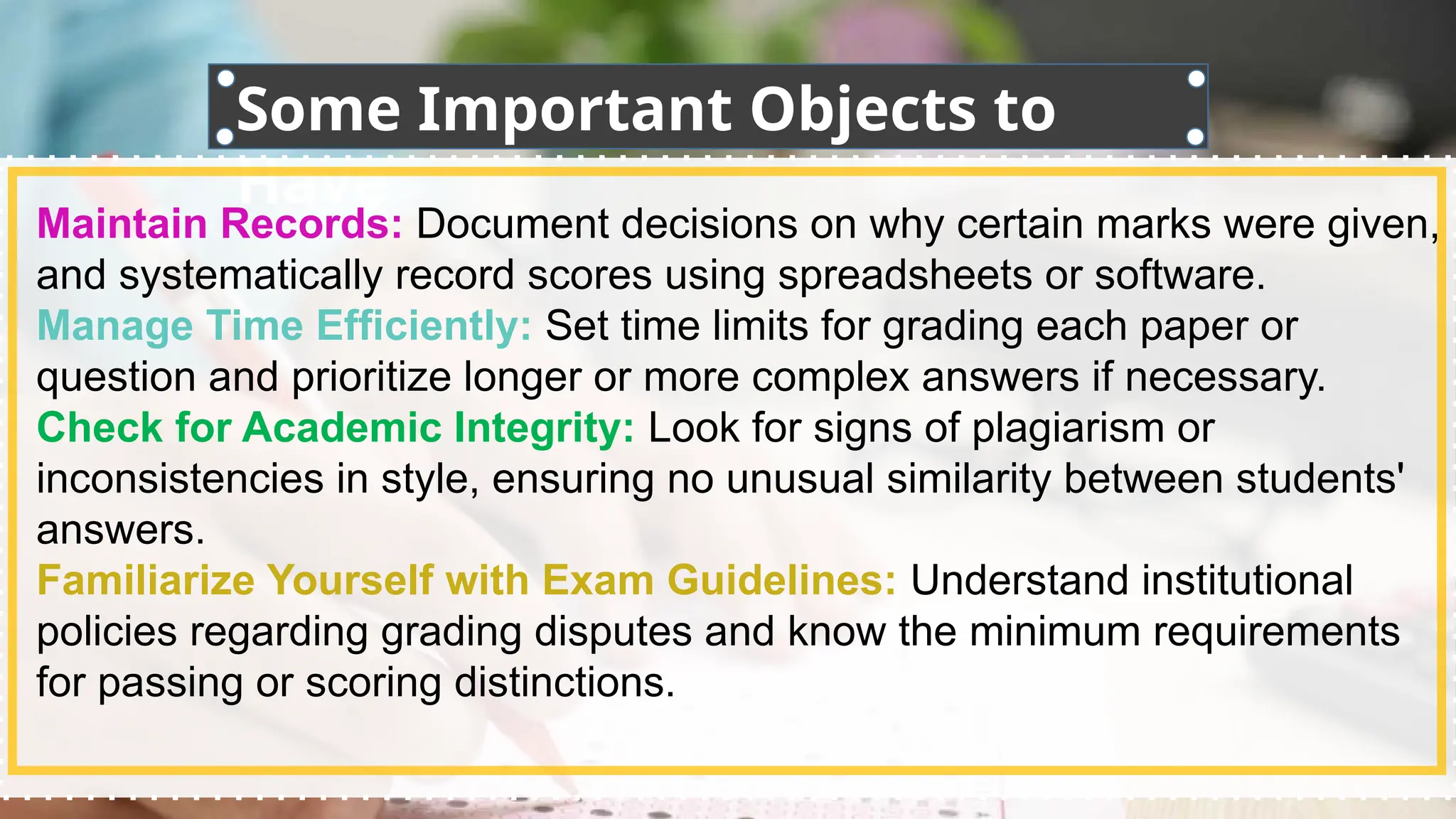 Project for the assesment and the technique for the teacher | PPTX