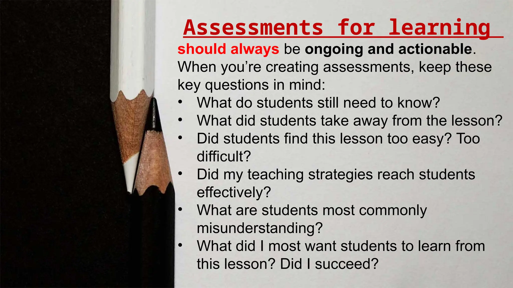 Project for the assesment and the technique for the teacher | PPTX