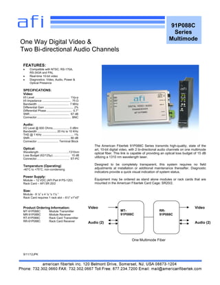 American Fibertek MR-91P088C Data Sheet | PDF | Free Download