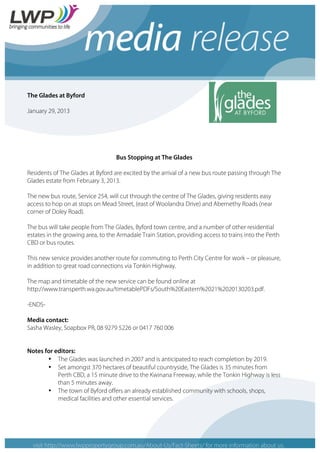 Bus Stopping at the Glades | PDF