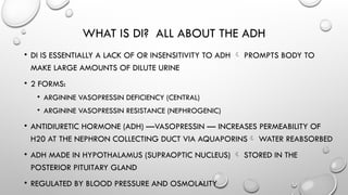 Diabetes Insipidus: Nephrogenic, Central, & Psychogenic Polydipsia | PPTX